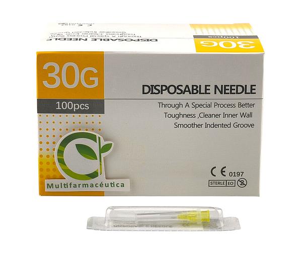 Aguja Hipodérmica 30g X 4mm Caja X 100 Unds